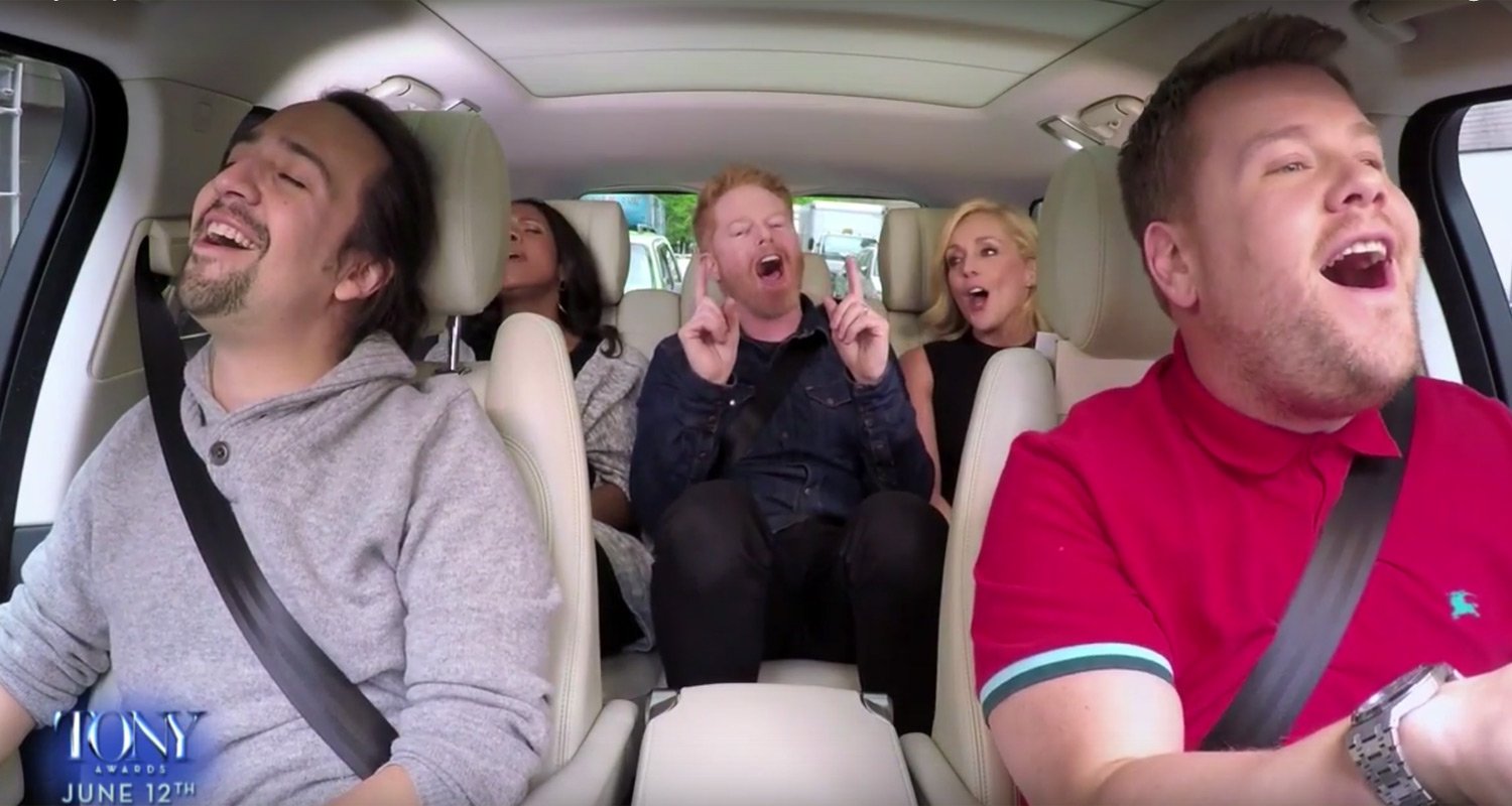 James Corden Does ‘Carpool Karaoke’ with Broadway Stars Before the Tony ...