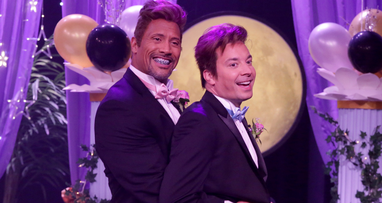 Dwayne Johnson & Jimmy Fallon Are Awkward Teens In Hilarious ‘Tonight ...