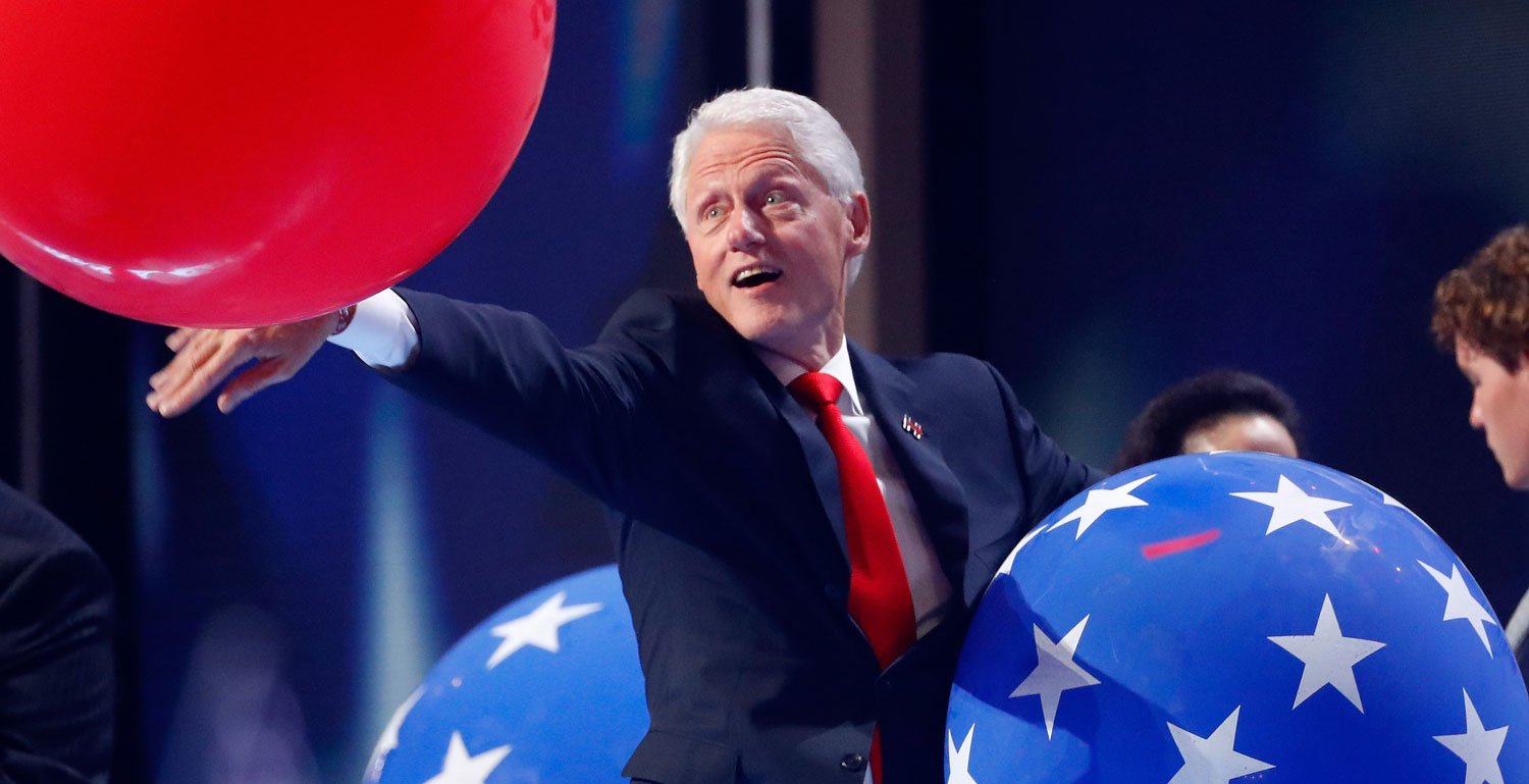 Bill Clinton Playing with Balloons at DNC Will Make You Smile! | 2016 ...