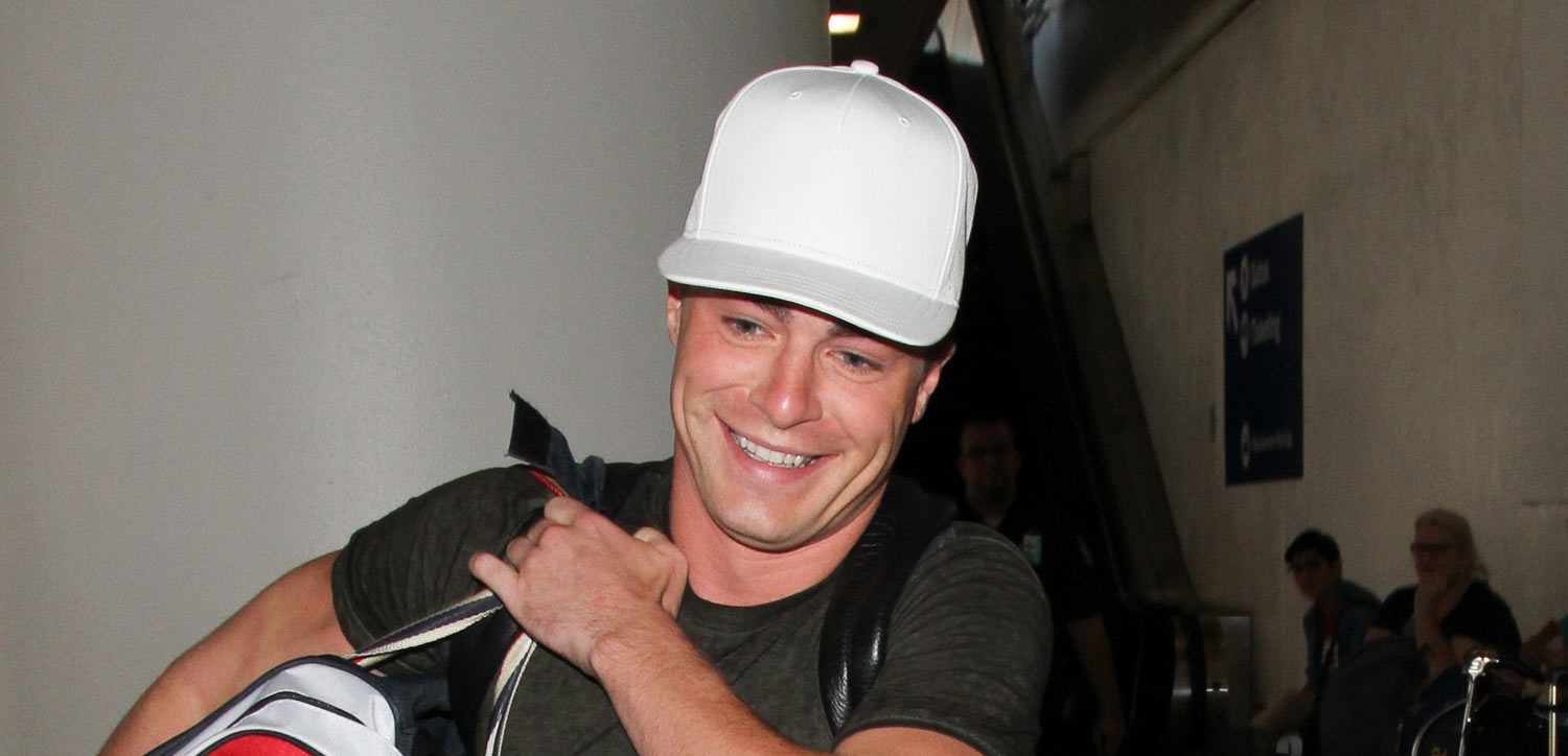 Colton Haynes Arrives Back in LA After Performing with Britney Spears ...