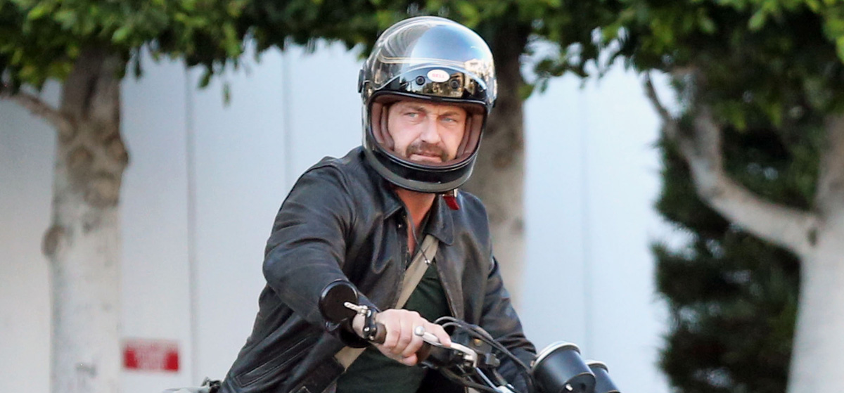 Gerard Butler Hops on His Motorcycle for a Ride | Gerard Butler : Just ...
