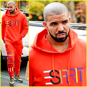 Drake Wears Matching Orange Sweats to Lunch with Friends | Drake : Just ...