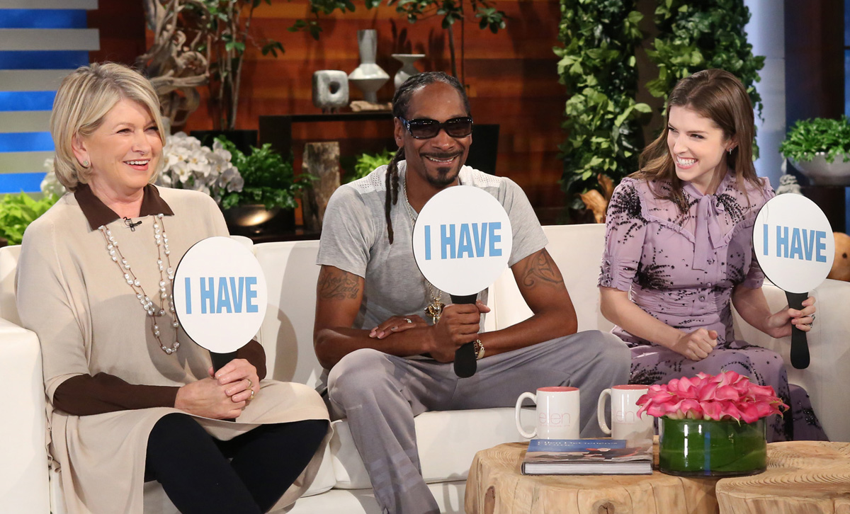 Martha Stewart, Snoop Dogg, & Anna Kendrick Play ‘Never Have I Ever ...