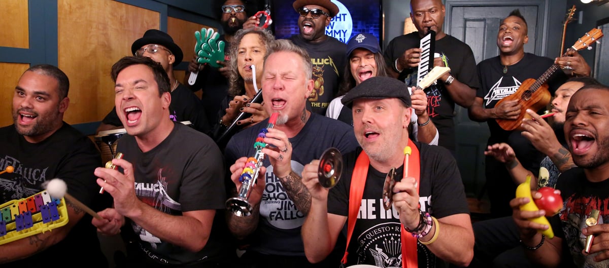 VIDEO: Jimmy Fallon, Metallica, & The Roots Sing ‘Enter Sandman’ with ...