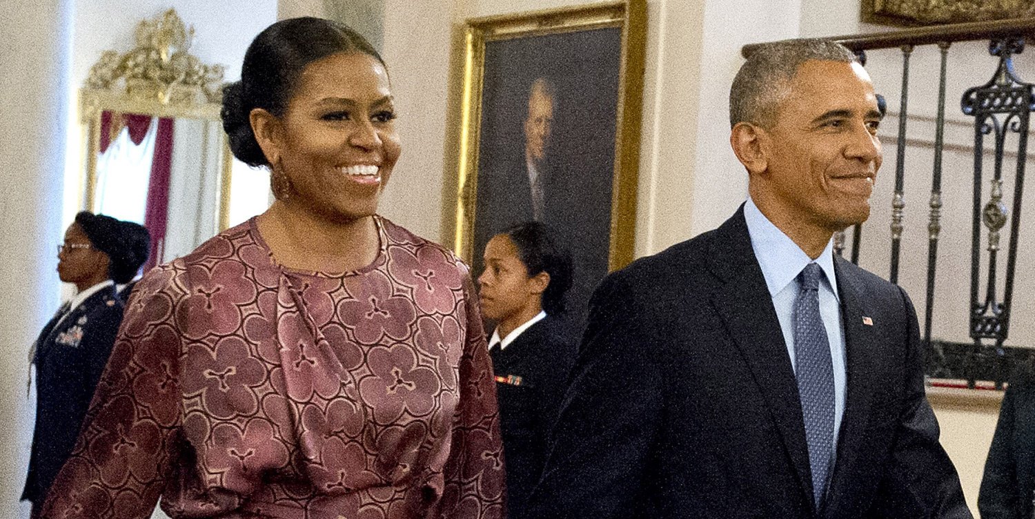 Michelle Obama Holds Hands with Barack at Presidential Medal of Freedom ...