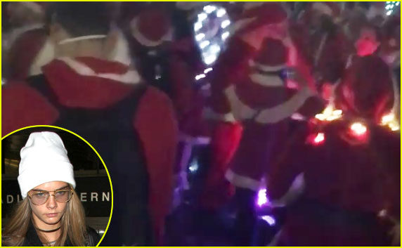 VIDEO: Cara Delevingne Attended a Santa-Themed Rave Party! | Cara ...
