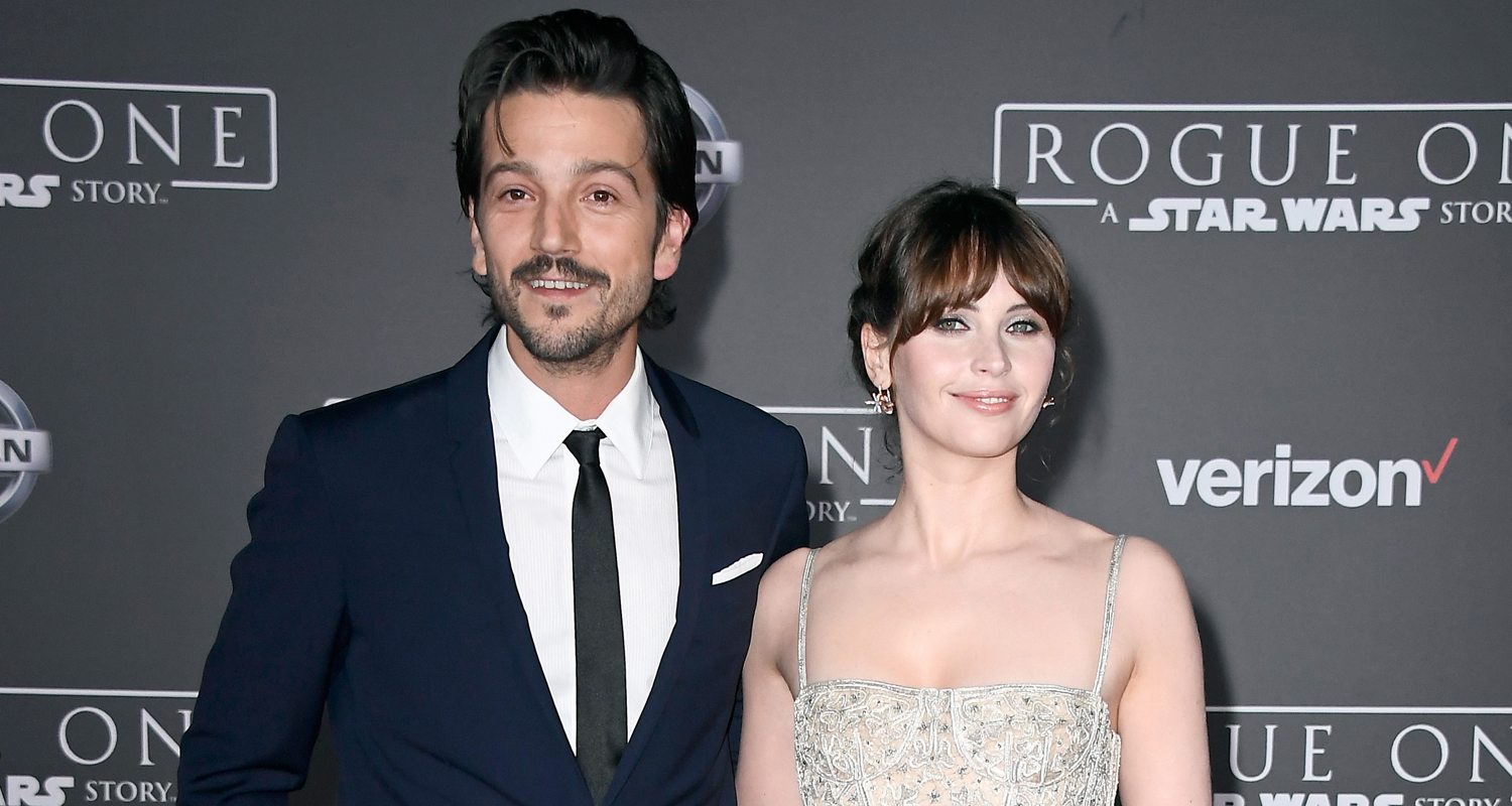 Felicity Jones & Diego Luna Step Out at ‘Rogue One’ Premiere | Alan ...
