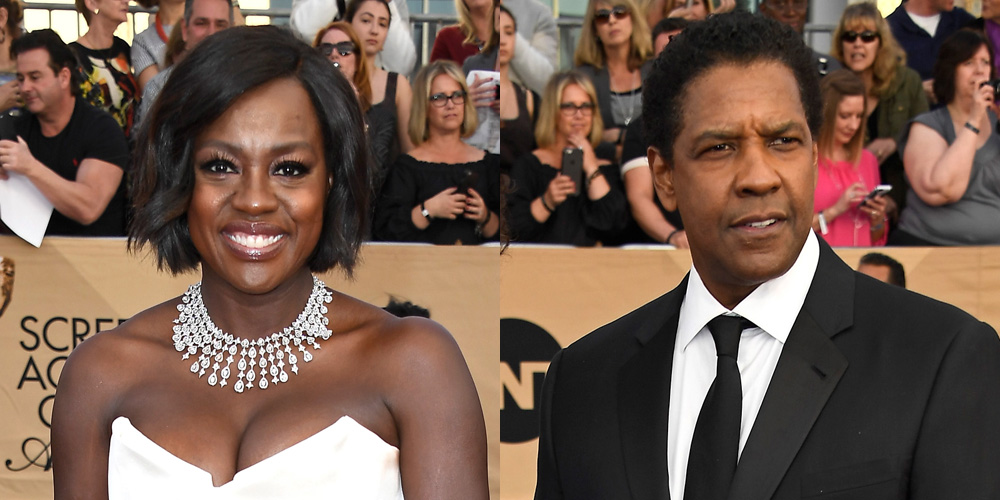 Viola Davis & Denzel Washington Support ‘Fences’ at SAG Awards 2017 | 2017 SAG Awards, Denzel ...