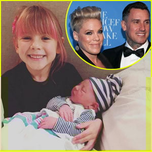 Pink Shares Adorable Photo of Newborn Son Jameson with Daughter Willow ...