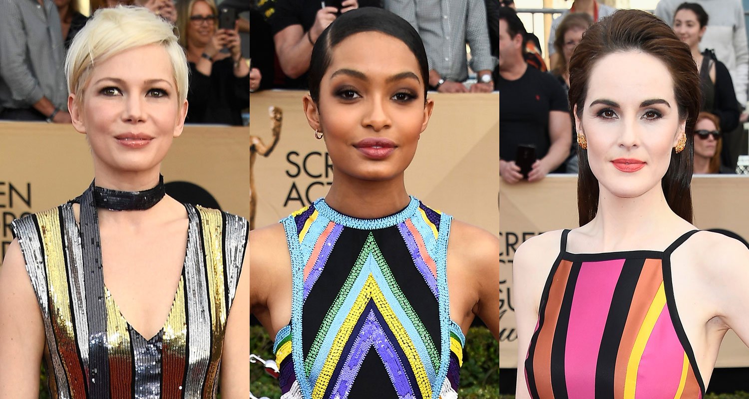 SAG Awards 2017 Fashion Roundup: Stripes & Patterns Rule the Red Carpet ...