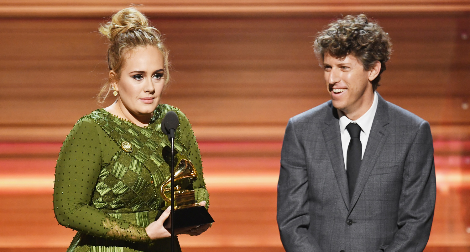 Adele Wins Grammys’ Song of the Year, Co-Writer Gets Cut Off & Crowd ...