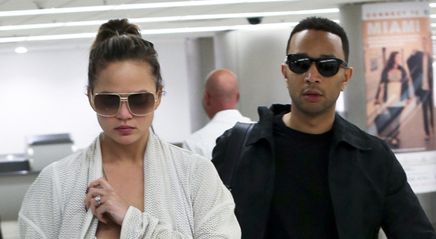 Chrissy Teigen & John Legend Attend a Friend’s Wedding in Miami ...