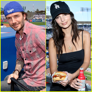 David Beckham & Emily Ratajkowski Head to the Ball Game For Dodgers ...