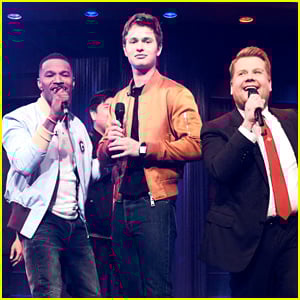 Jamie Foxx, Ansel Elgort, & James Corden Battle in a Riff-Off! | Ansel ...