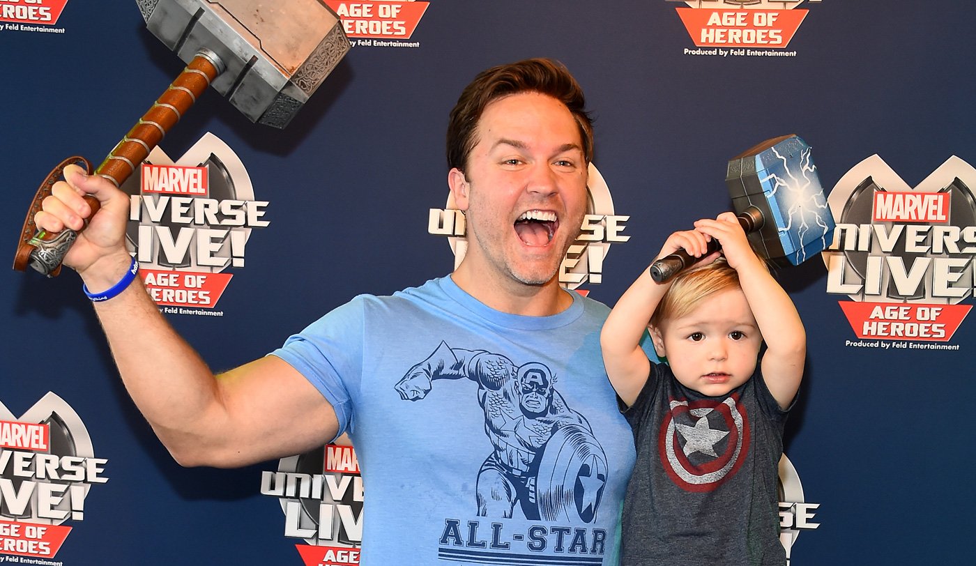 Scott Porter & Son McCoy Are an Adorable Father-Son Duo at Marvel ...