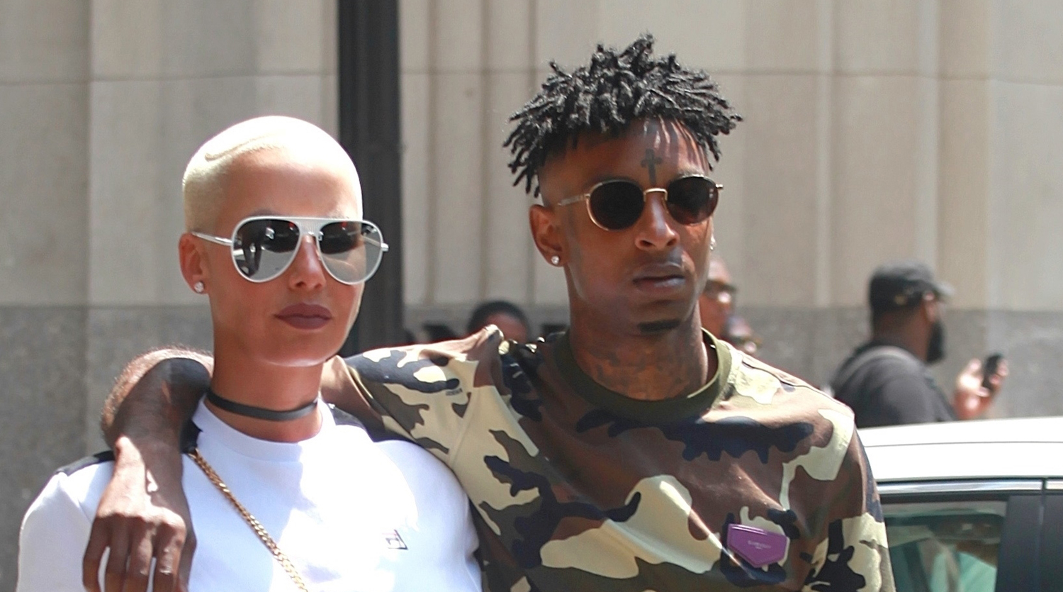 Amber Rose Stays Close to Boyfriend 21 Savage in NYC | 21 Savage, Amber ...