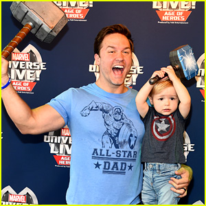 Scott Porter & Son McCoy Are an Adorable Father-Son Duo at Marvel ...