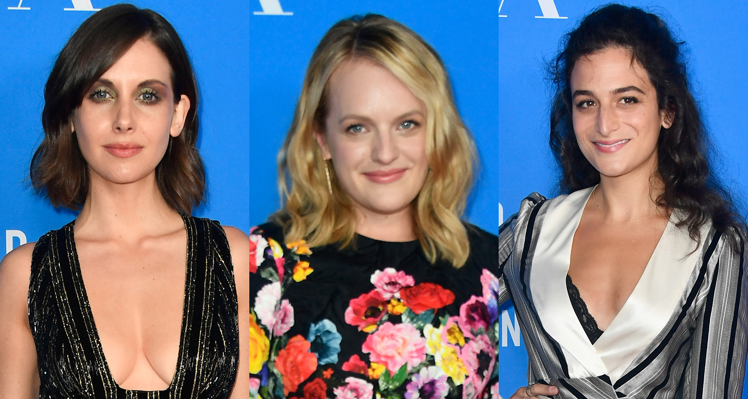 Alison Brie, Elisabeth Moss, & Jenny Slate Go Glam for HFPA Banquet ...