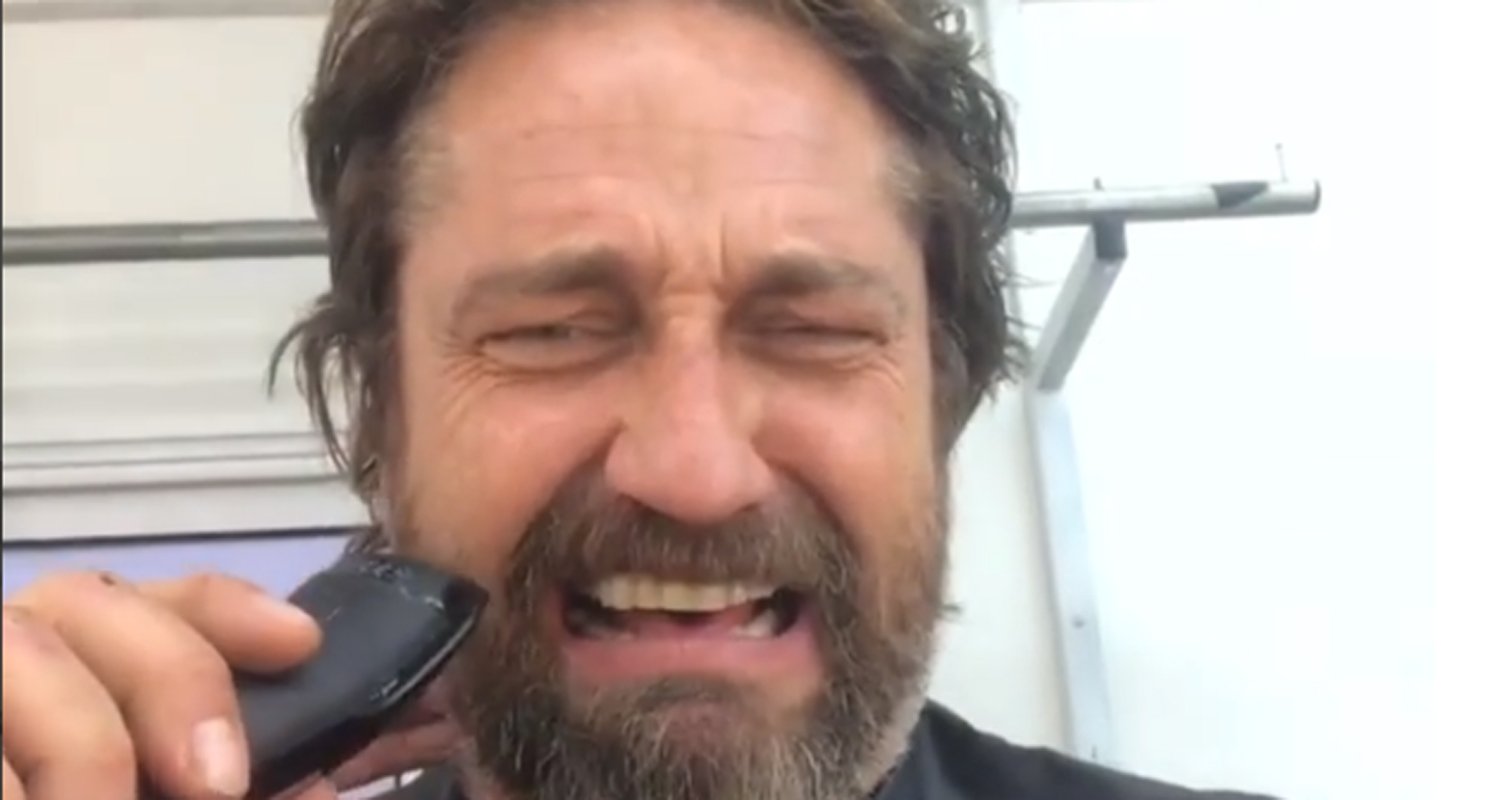 Gerard Butler Freaks Out While Shaving His Beard Off – Watch Now ...