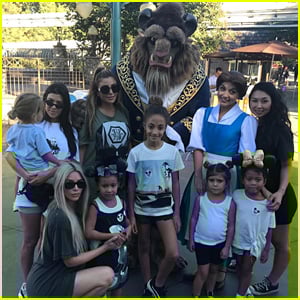 Kim & Kourtney Kardashian Take North & Penelope to Disneyland with ...