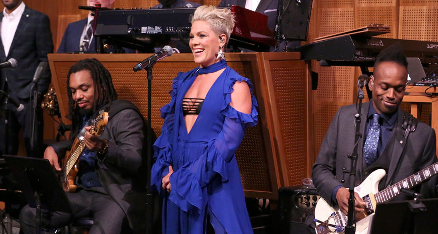 Pink Sings Fall Tweets Version of ‘Bodak Yellow’ on ‘The Tonight Show ...