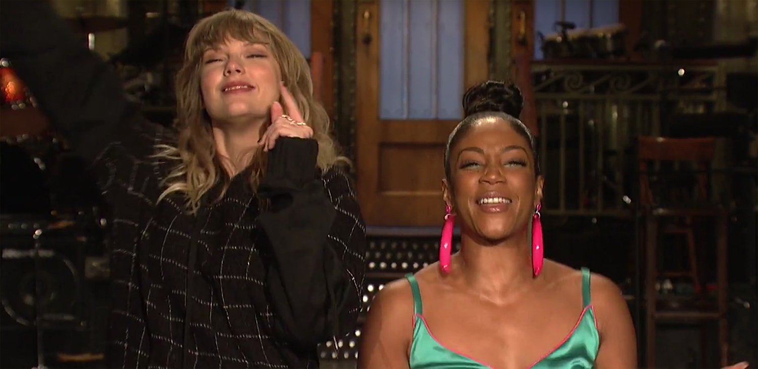 Taylor Swift & Tiffany Haddish Do a Happy Dance in ‘SNL’ Promo (Video ...