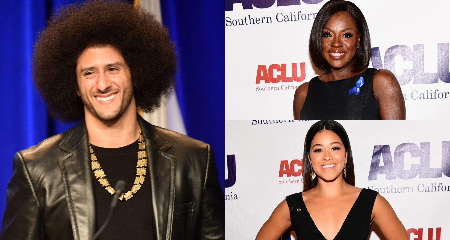 Viola Davis, Gina Rodriguez & More Help Honor Colin Kaepernick at ACLU ...
