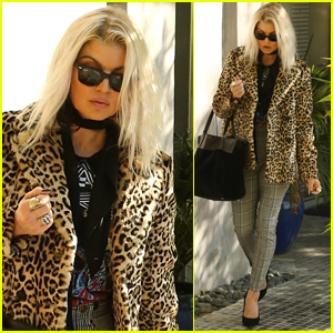 Fergie Rocks a Leopard Print Jacket for a Meeting in LA | Fergie | Just ...