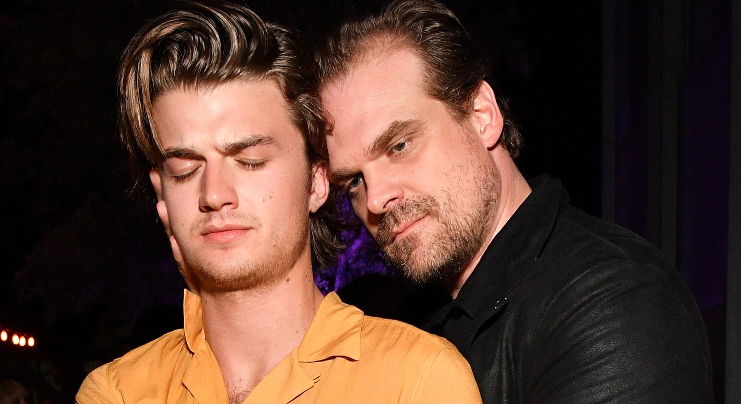 Joe Keery Offers to Shave His Head if David Harbour Wins a Golden Globe ...