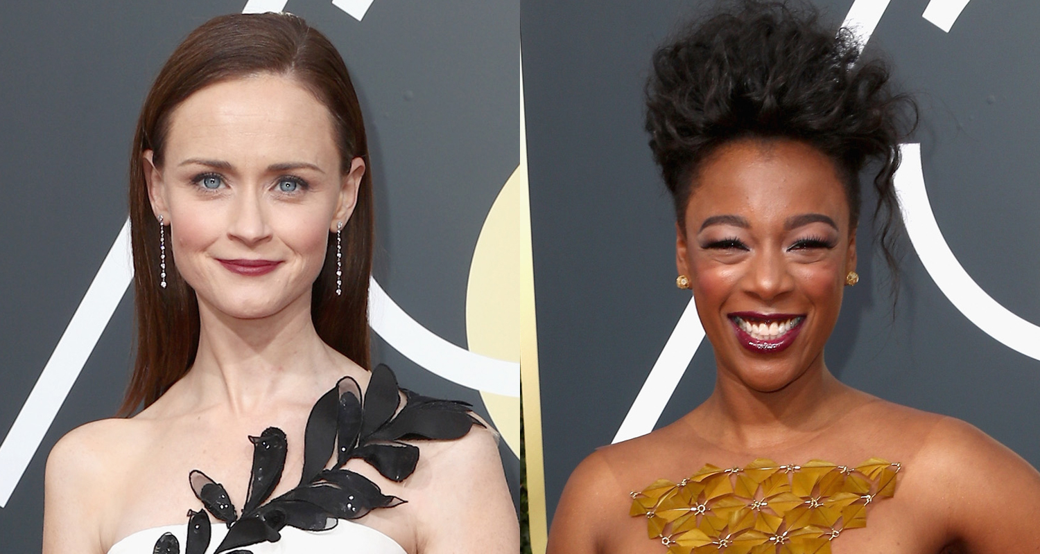 Alexis Bledel Wears Pants to Golden Globes 2018 | 2018 Golden Globes ...