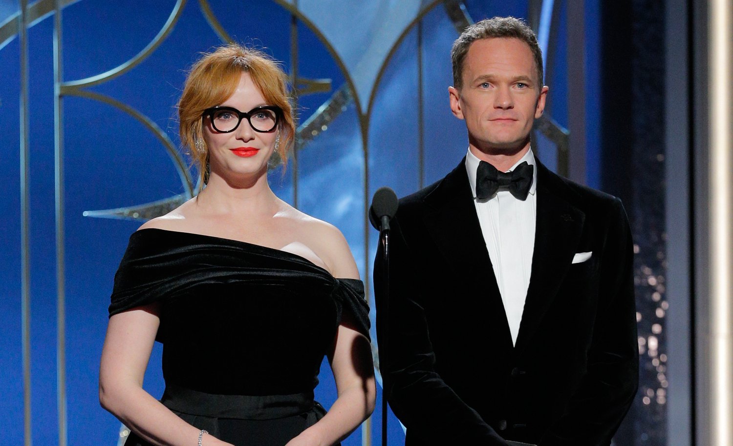 Neil Patrick Harris & Christina Hendricks Present Together at Golden ...