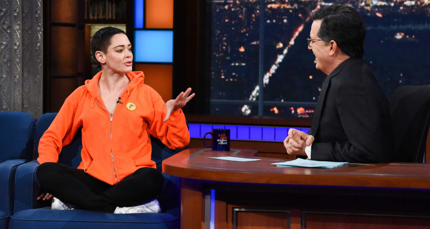 Rose McGowan Tells Stephen Colbert ‘I Am the Architect’ of Harvey ...