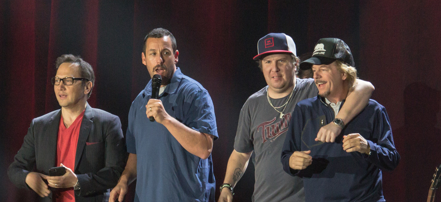 Adam Sandler is Joined at His Show by Pals Rob Schneider & David Spade ...