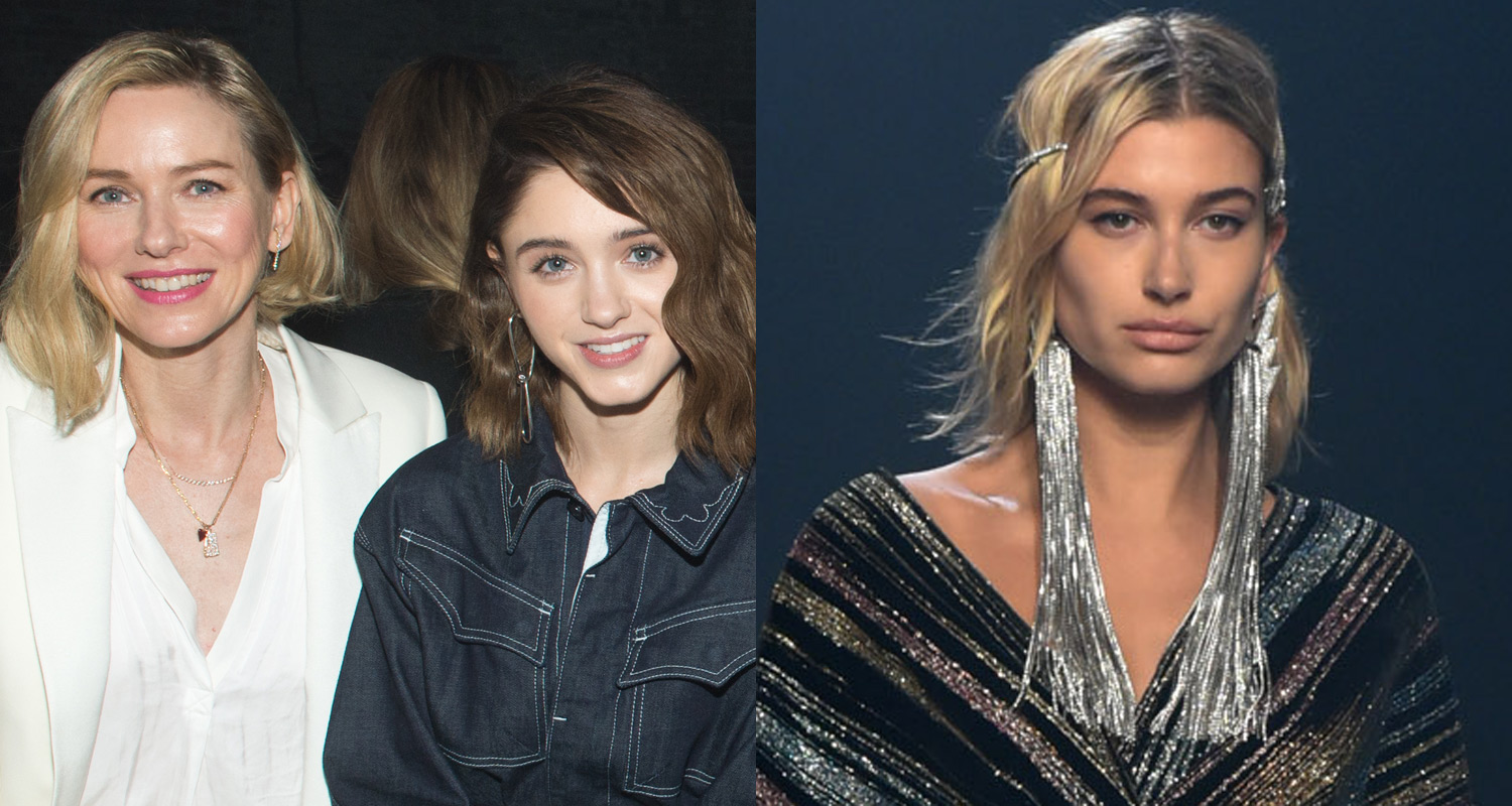 Naomi Watts & Natalia Dyer Watch Hailey Baldwin Walk in NYFW Show ...