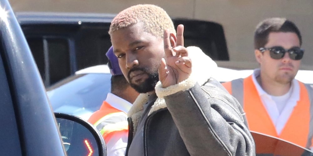 Kanye West Flashes Peace Sign After Attending March For Our Lives ...