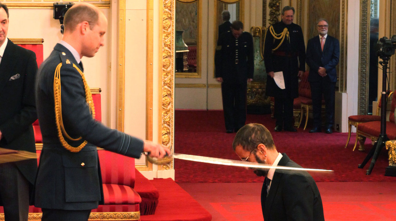 The Beatles’ Ringo Starr Gets Knighted by Prince William! | Barbara ...