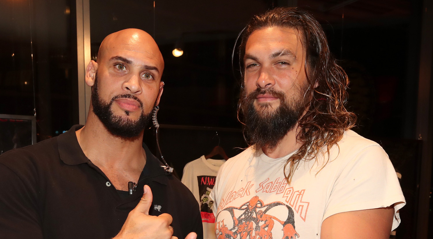 Jason Momoa Checks Out Rock n Roll Holy Land in WeHo | Gene Simmons ...