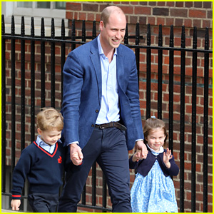 Prince George & Princess Charlotte Arrive to Meet Their New Baby ...