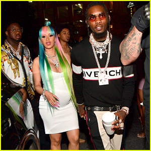 Pregnant Cardi B Rocks Rainbow Hair While Partying With Offset! | Cardi ...