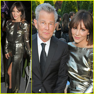 Katharine McPhee & David Foster Couple Up at Elton John’s Charity Event ...