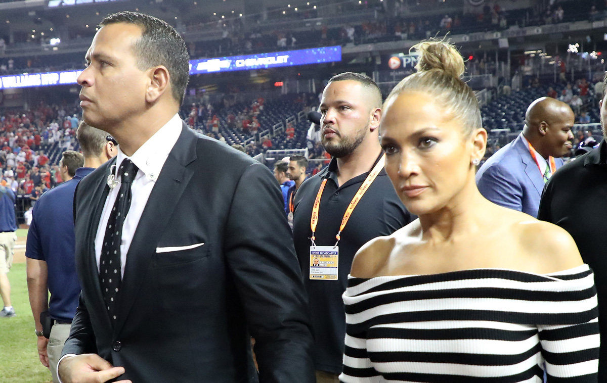 Jennifer Lopez Joins Alex Rodriguez at MLB All-Star Game! | Alex ...
