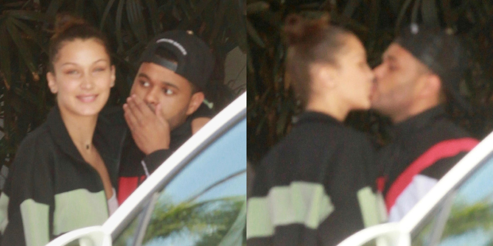 Bella Hadid & The Weeknd Share a Kiss During Their Lunch Date | Bella ...
