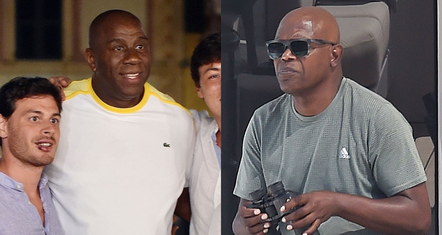 Magic Johnson & Samuel L. Jackson Relax on a Yacht in Italy | Cookie ...