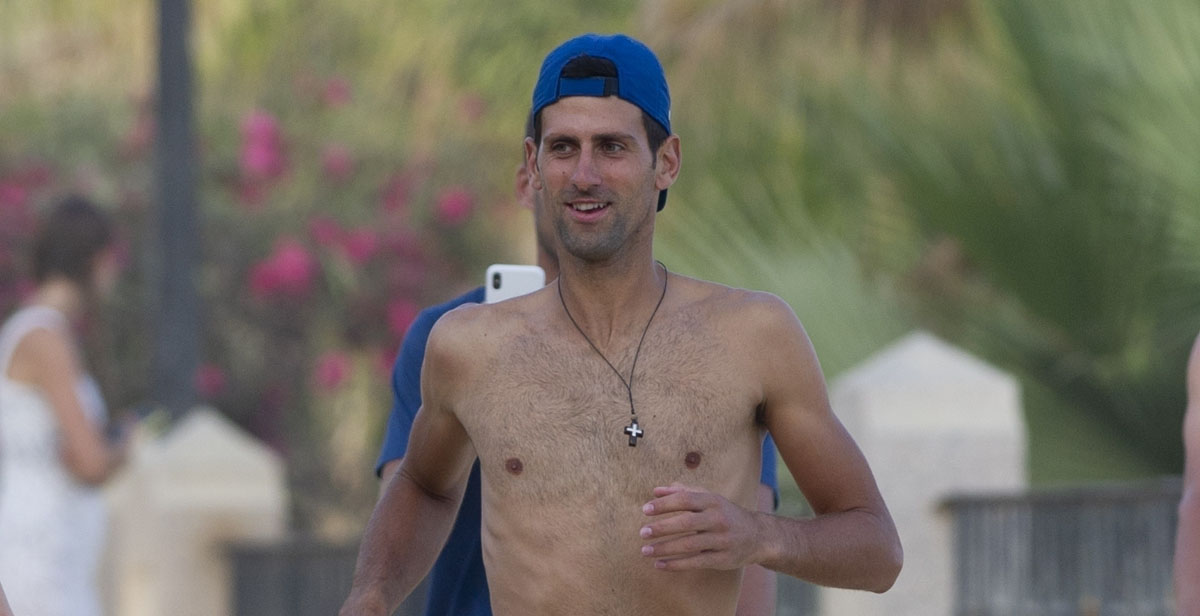 Tennis Star Novak Djokovic Runs Shirtless in His Speedo Ahead of US ...
