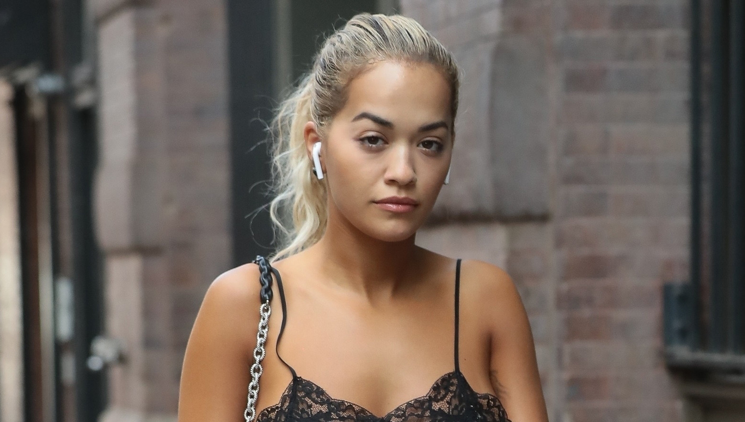 Rita Ora Steps Out In Shiny Slip Dress In Nyc Rita Ora Just Jared