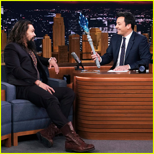 Jason Momoa & Jimmy Fallon Face Off in Trident Throwing Contest – Watch ...