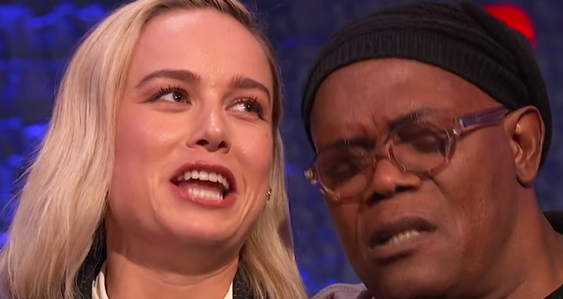 Brie Larson & Samuel L. Jackson Sing ‘Shallow’ Together – Watch Now ...