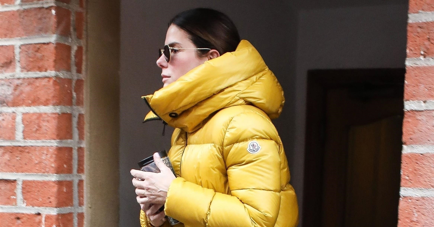 Sandra Bullock Stays Warm in Puffy Yellow Coat for Errand Run | Sandra ...