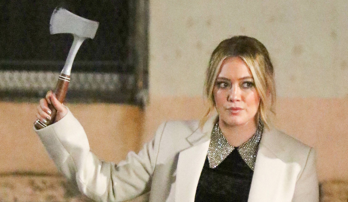 Hilary Duff Holds Up an Axe on ‘Younger’ Set! | Hilary Duff, Miriam ...