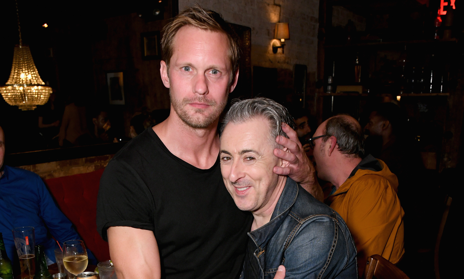 Alexander Skarsgard (& His Biceps) Support Alan Cumming at Audible ...